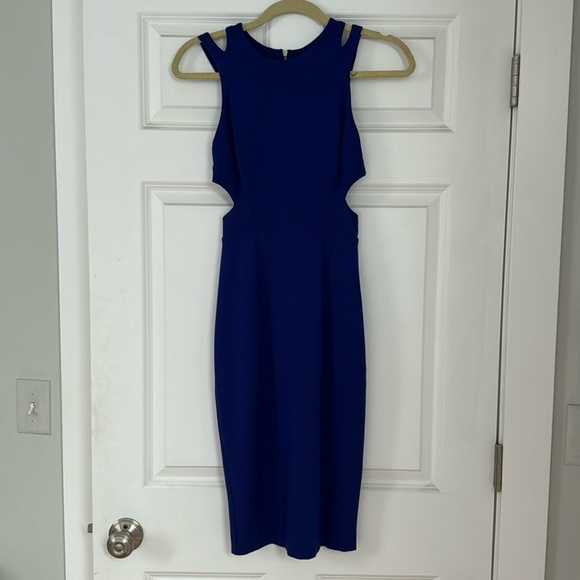 French Connection | Dresses | French Connection Blue Cut Out Dress ...